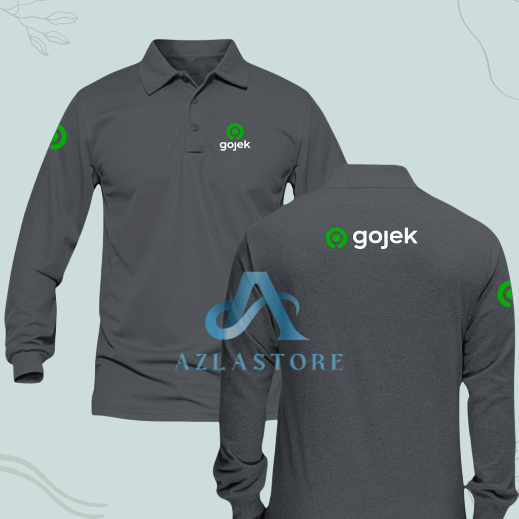 Jual Baju Kaos Poloshirt Berkerah Driver Ojol Lengan Panjang Pria ...