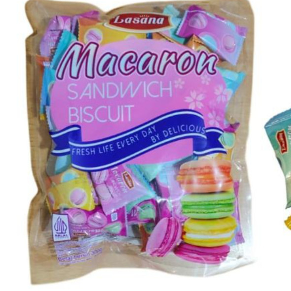 Jual Macaron Sandwich Biscuit 300 gr Biskuit Krim bentuk Makaron Enak ...