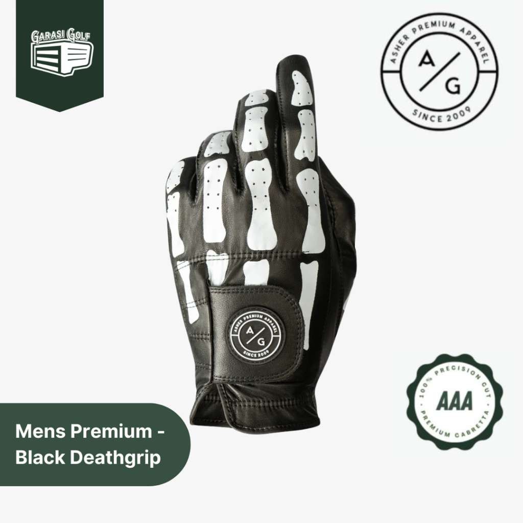 Jual ASHER Mens Gloves Premium BLACK DEATHGRIP - Sarung Tangan Golf Pria | Shopee Indonesia