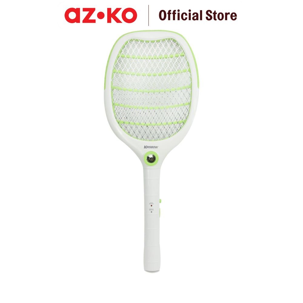 Jual AZKO Krisbow Raket Nyamuk Rechargeable - Putih/Hijau Pengusir ...