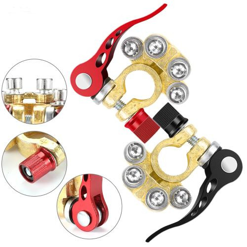 Jual 2pcs Terminal Kepala Aki Mobil Bahan KUNINGAN Klem Accu Mobil ...