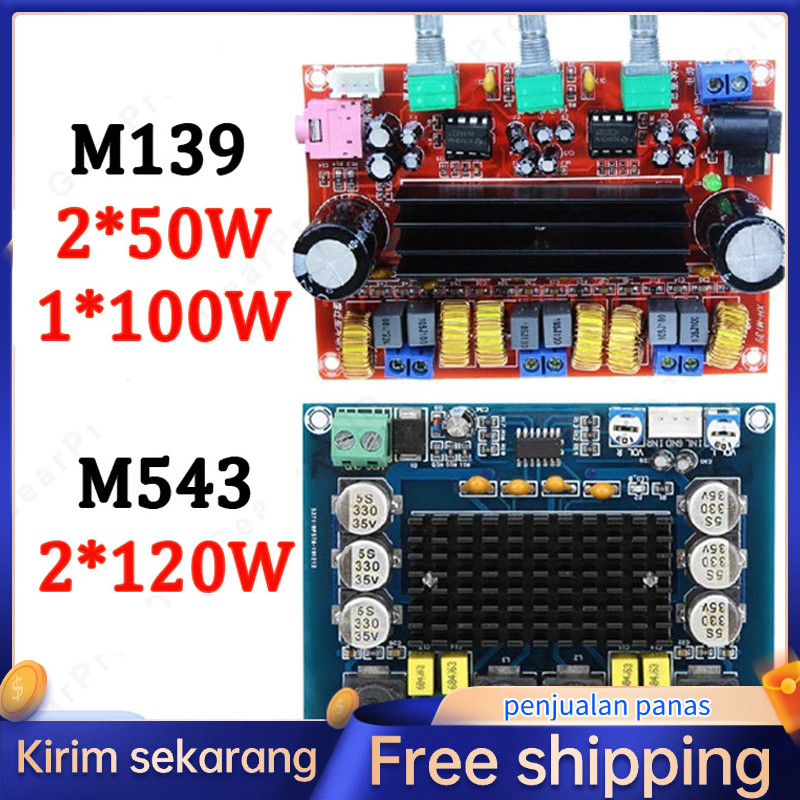 Jual H-M139/M543 Kit Power Amplifier Class D TPA3116D2 2x50W+100W Stereo Subwoofer XH-M139 ...