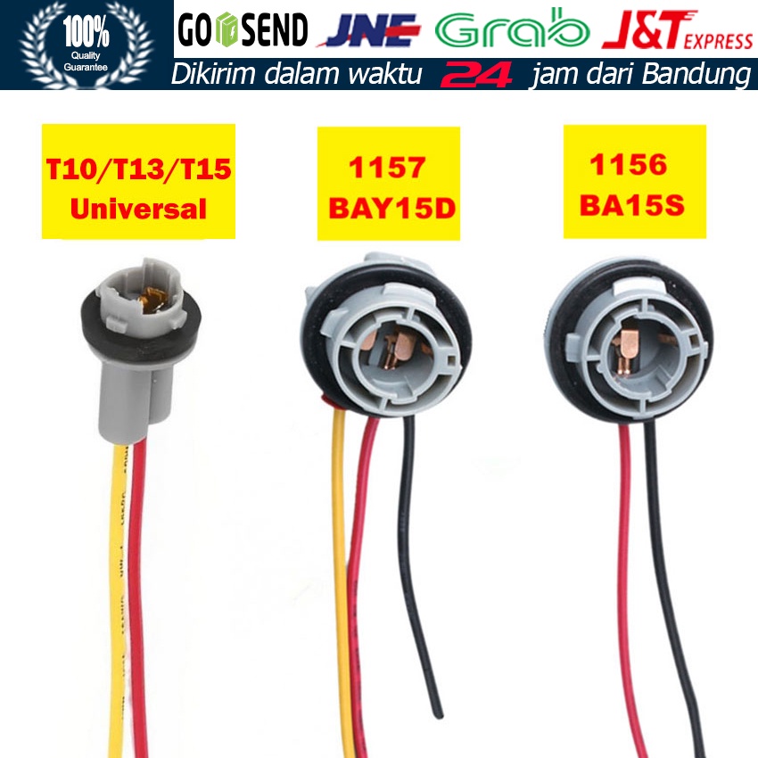 Jual 1Pc Adapter Socket Lampu Bohlam 1156 Ba15S / 1157 Bay15D Dan T10 ...