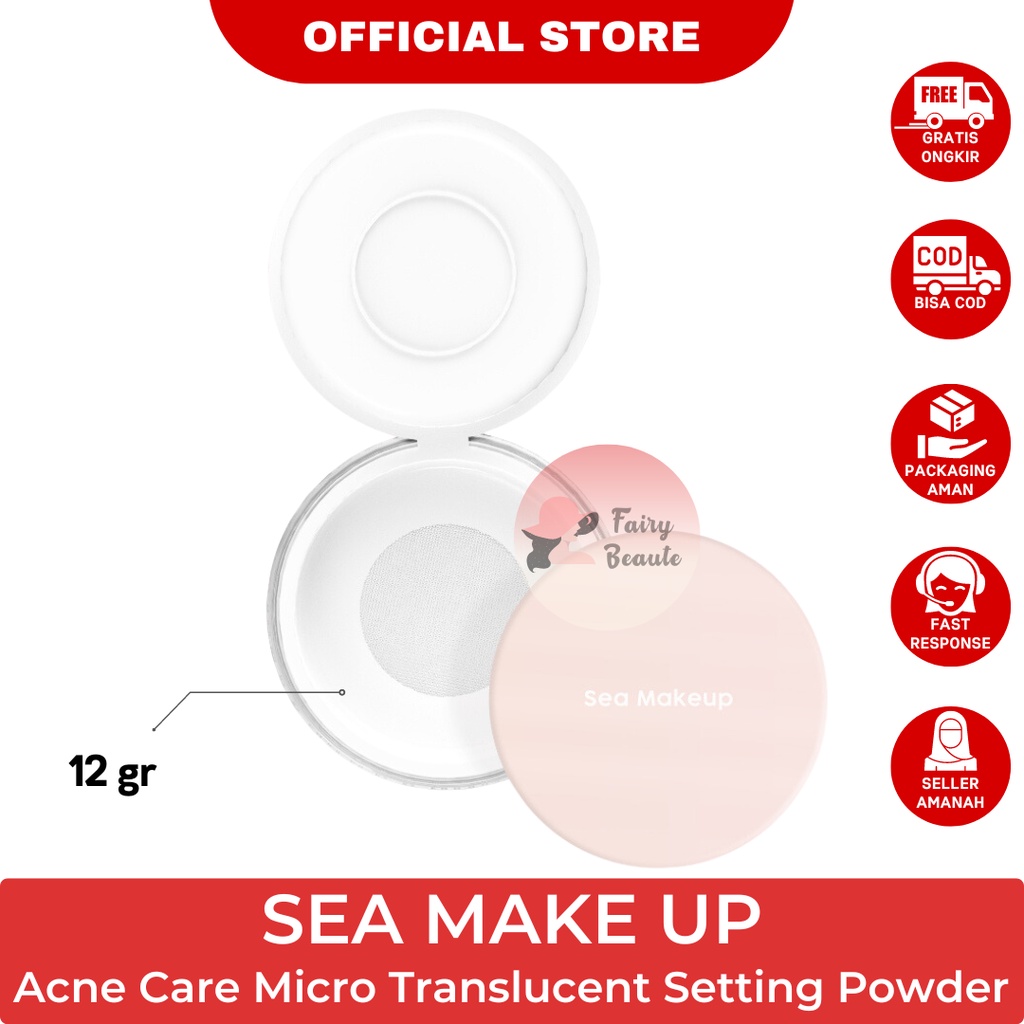 Jual Sea Makeup Acne Care Micro Translucent Setting Powder Loose Powder ...