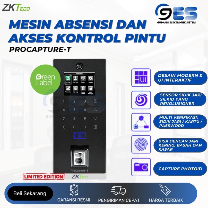 Jual Mesin Absensi Fingerprint dan Akses Kontrol ZKTeco ProCapture-T | Shopee Indonesia