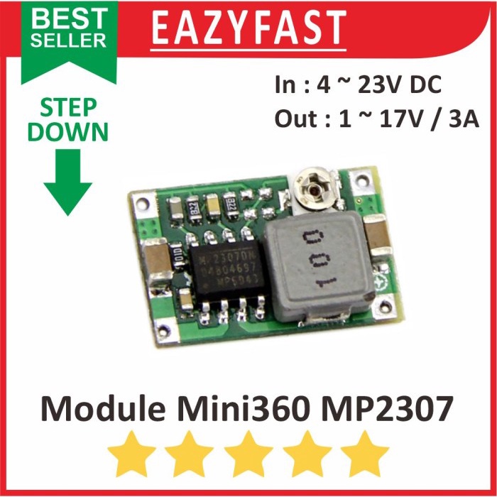 Jual Step Down 3A MP2307 Mini 360 Mini360 Module Modul Adjustable ...