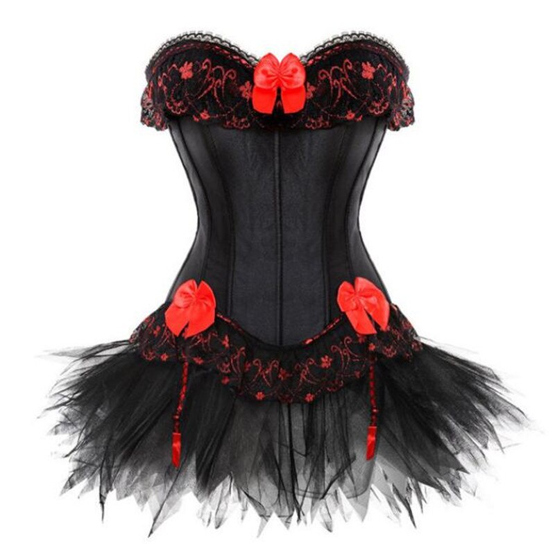 Jual Preorder Women Sexy Gothic Corset Dress Bustier Overbust Skirts