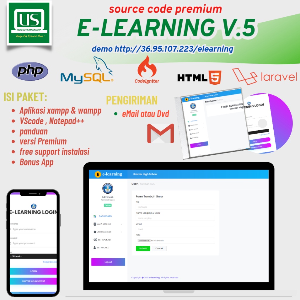 Jual Source Code E-Learning dan Kirim Tugas v5 premium app | Shopee ... Jual Source Code E-Learning dan Kirim Tugas v5 premium app | Shopee ...