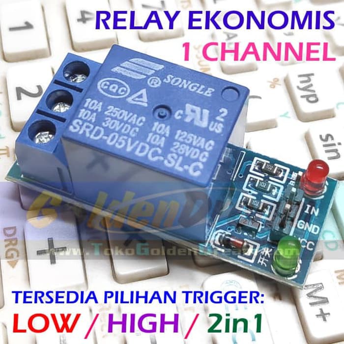 Jual ECO Relay 5v 1 Channel 250VAC 30VDC 10A Arduino Low High Level Trigger | Shopee Indonesia