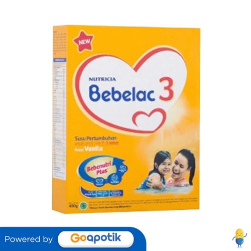 Jual Nutricia Bebelac 3 Usia 1-3 Tahun Rasa Vanila 400 Gram Box ...