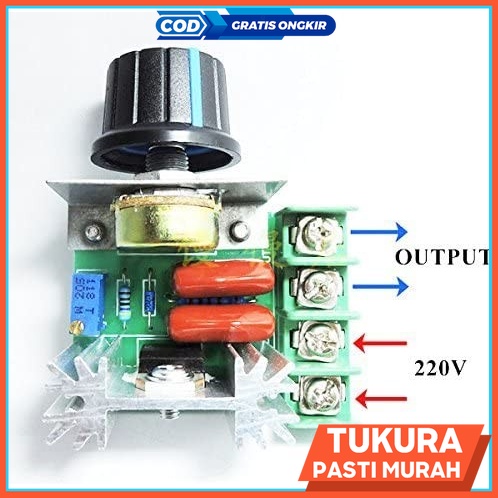 Jual Modul Dimmer 2000W AC 220V SCR Voltage motor speed Regulator ...