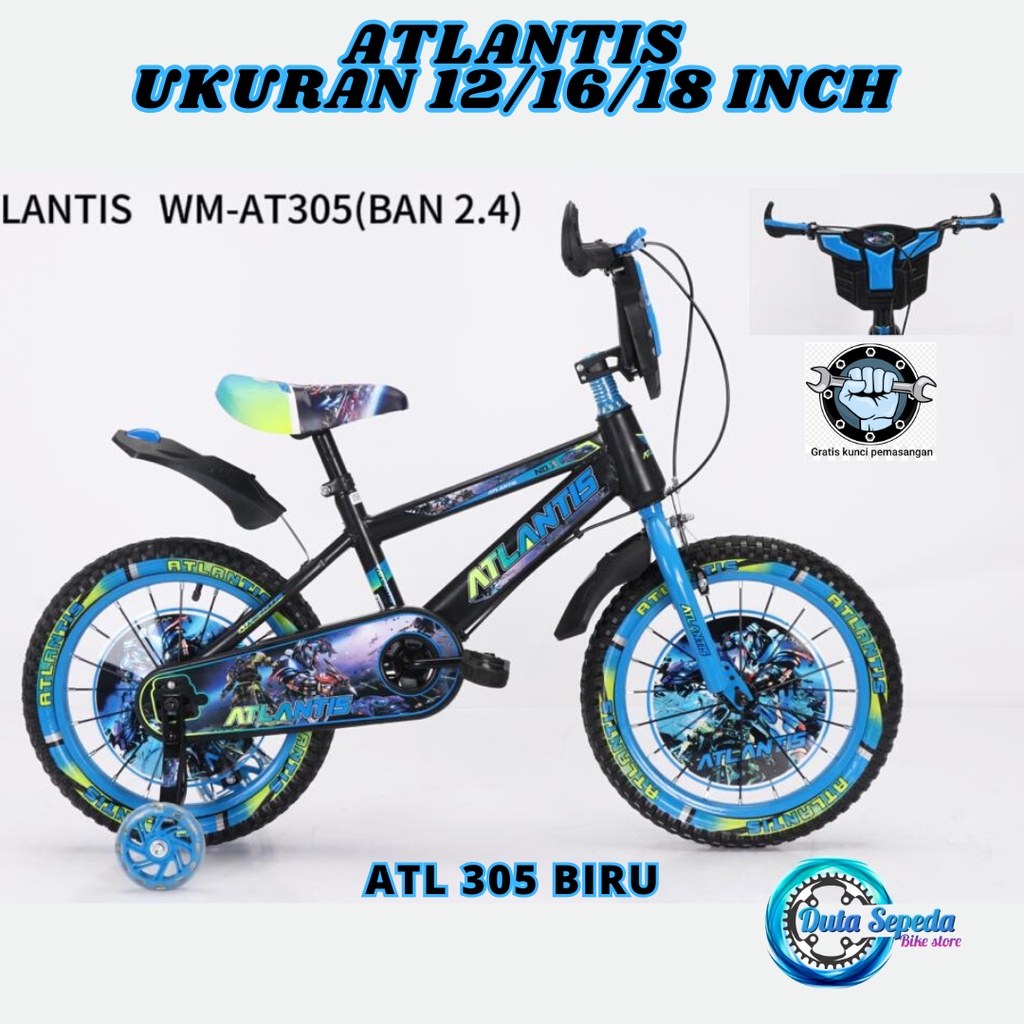 Jual sepeda anak laki / Cowo ban pompa ukuran 12 16 18 inch lampu ...