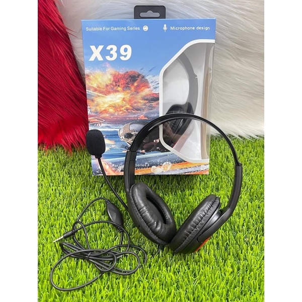 Jual Headphone Gaming Bando X33,X35,X37 Game Mobile Built in Microphone ...