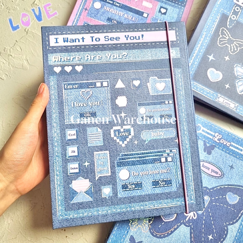 Jual [GW] A5 Binder Jeans Denim Binder 6 Ring Photocard | Shopee Indonesia