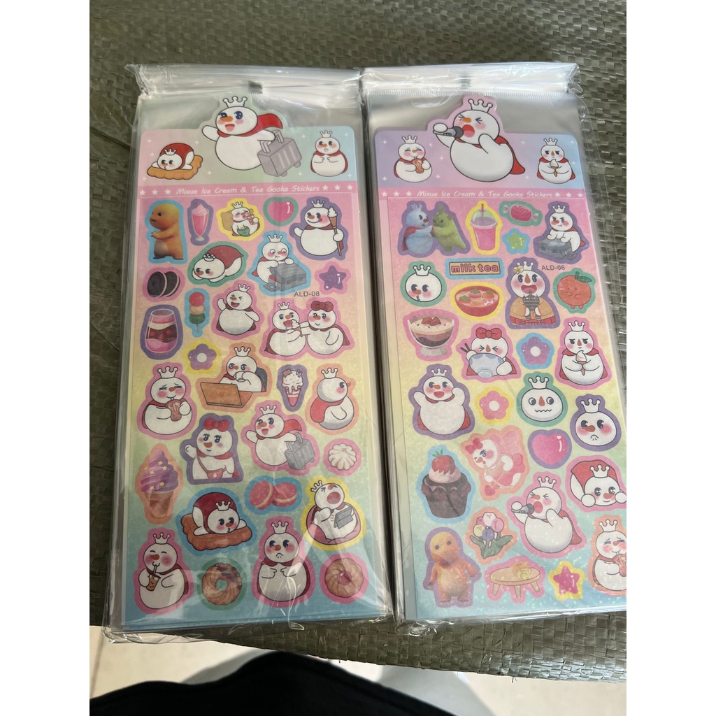 Jual Stiker mixue per 1 lembar 1 pack isi 20 lembar Stiker lembaran ...