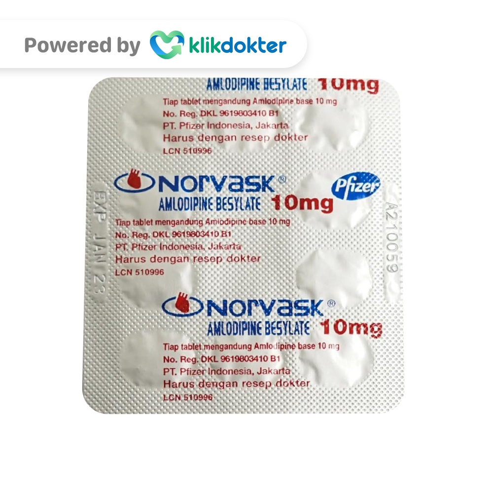 Jual Norvask 10mg 10 Tablet | Shopee Indonesia