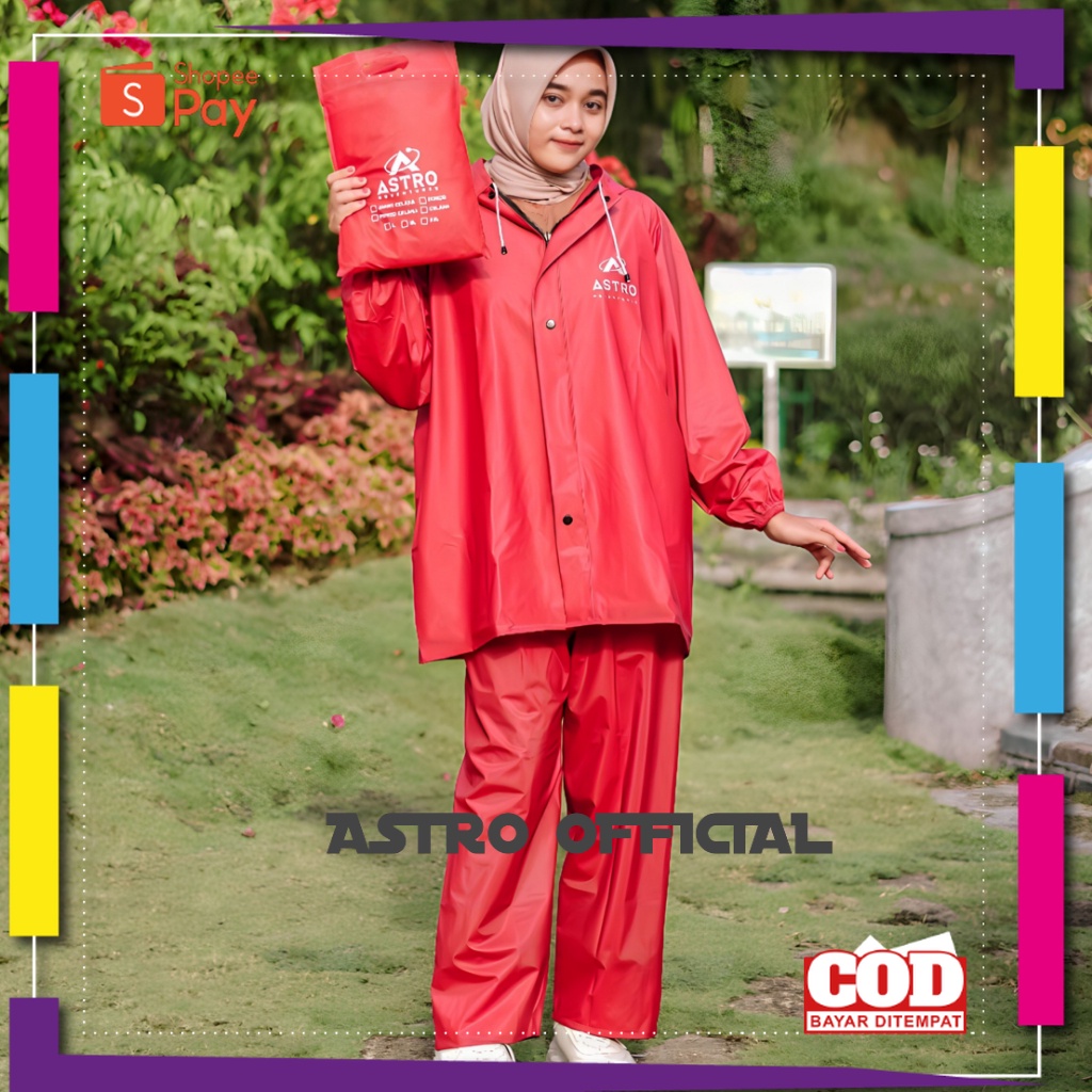 Jual PREMIUM BAHAN TEBAL // Jas Hujan Raincoat Merek ASTRO ADVENTURES Jas Hujan Setelan Wanita ...