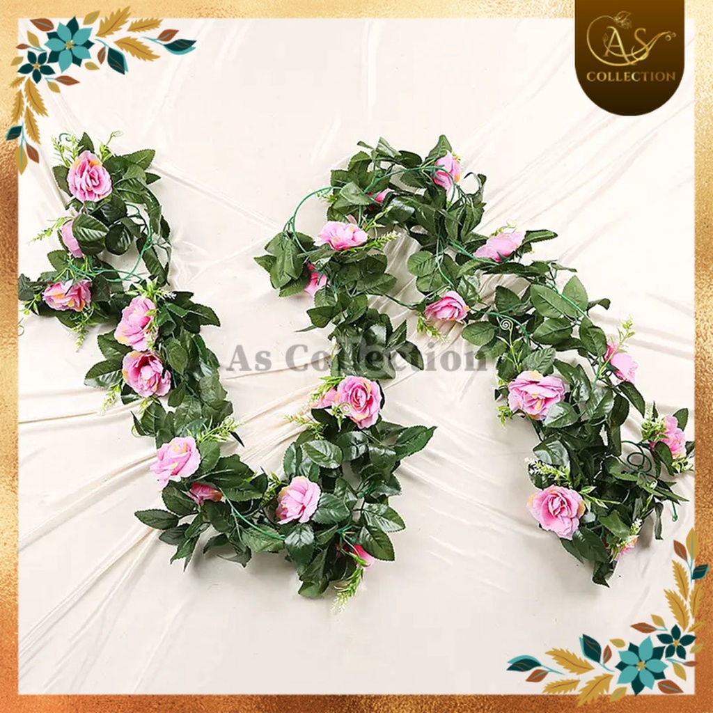 Jual Bunga Rambat Juntai Garlan Rose X10 - Bunga Rose X10 Plastik ...