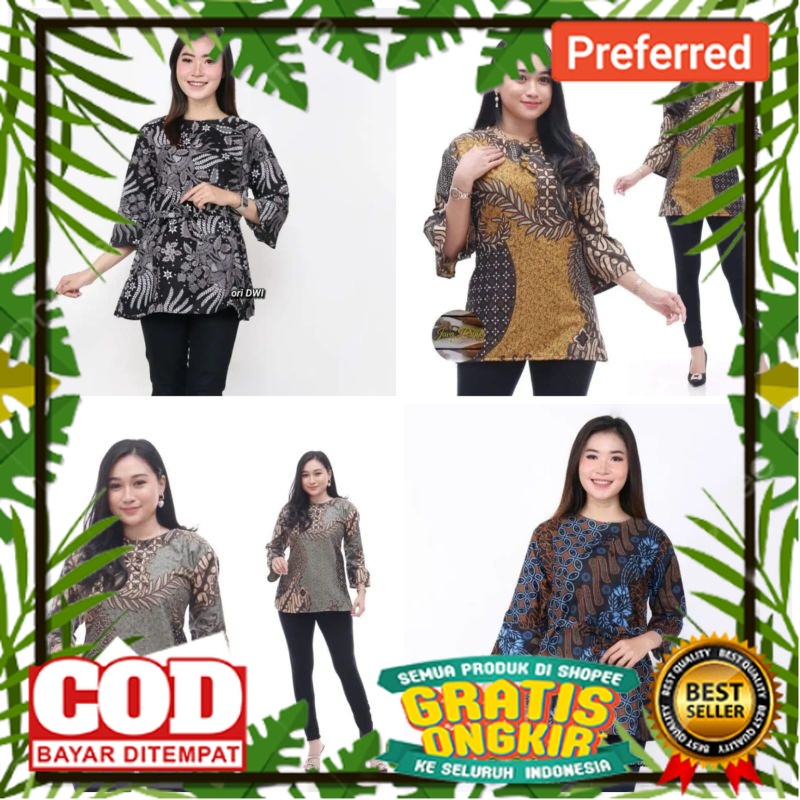 Jual BATIK NASIONAL //BLOUSE WANITA BATIK SENO NAVI// MODEL BARU BATIK ...