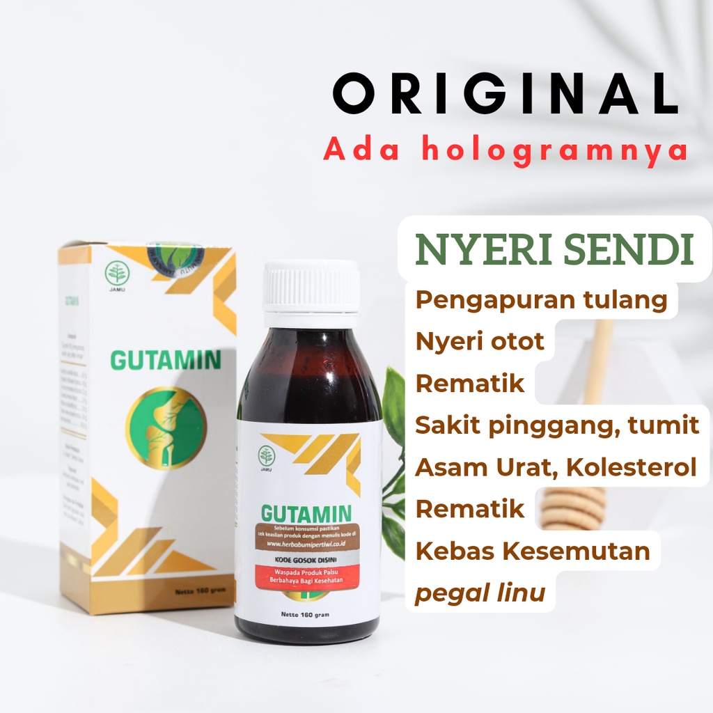 Jual Madu GUTAMIN Asli Obat Herbal Pengapuran Tulang Nyeri Otot Rematik ...