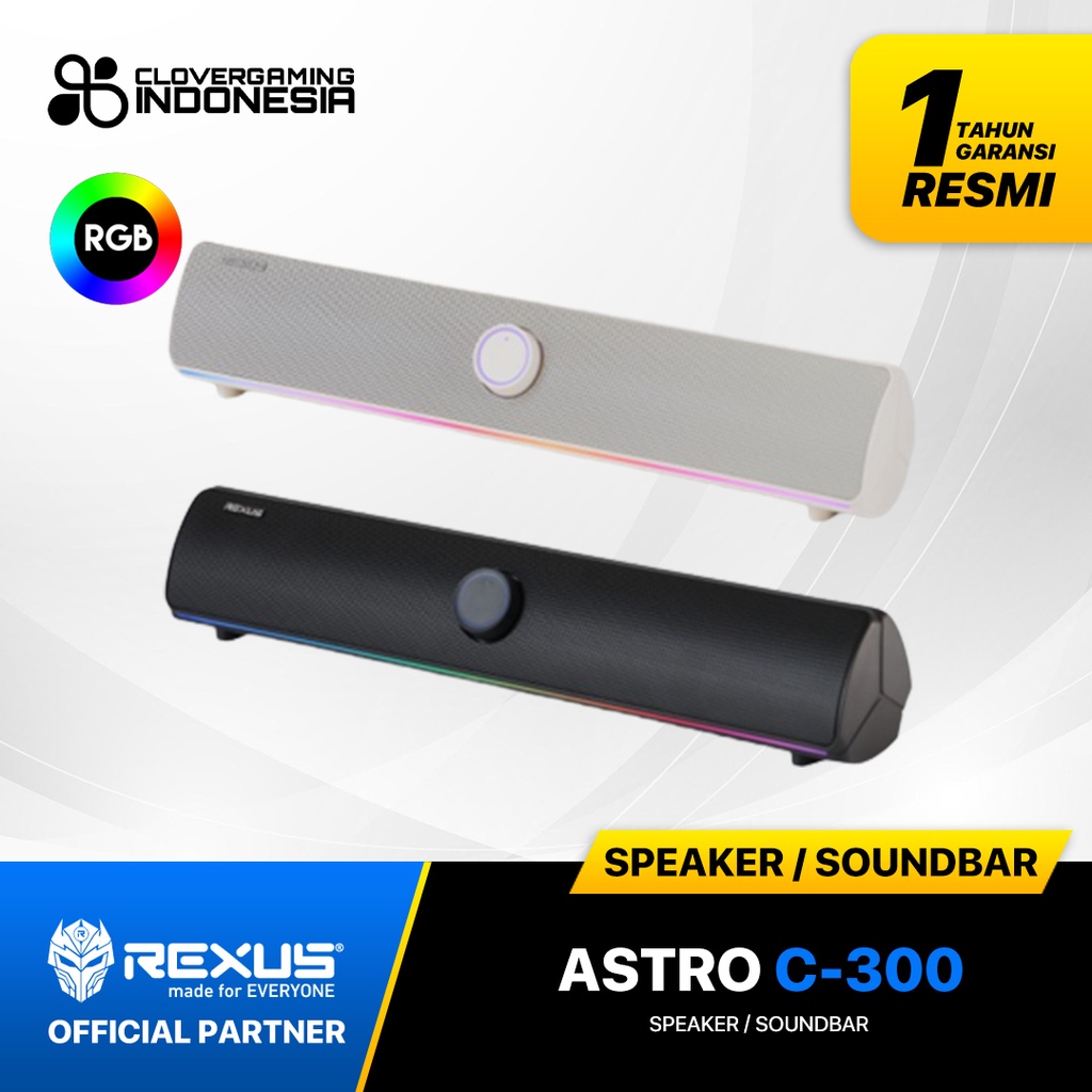 Jual Rexus C300 C-300 C 300 Astro SOUNDBAR SPEAKER RGB LIGHT BLUETOOTH ...