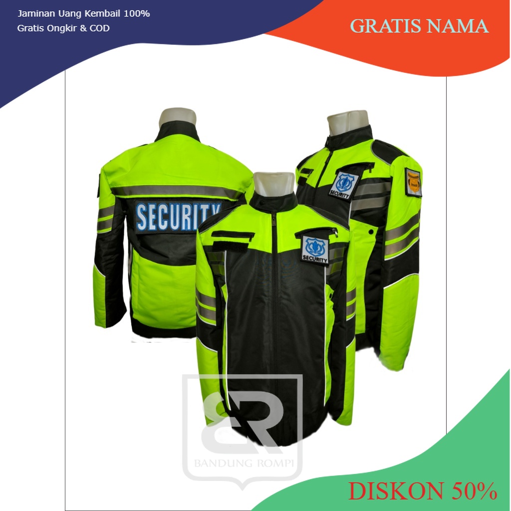 Jual jaket security dan satpam Anti Air/ jaket patroli / jaket motor ...