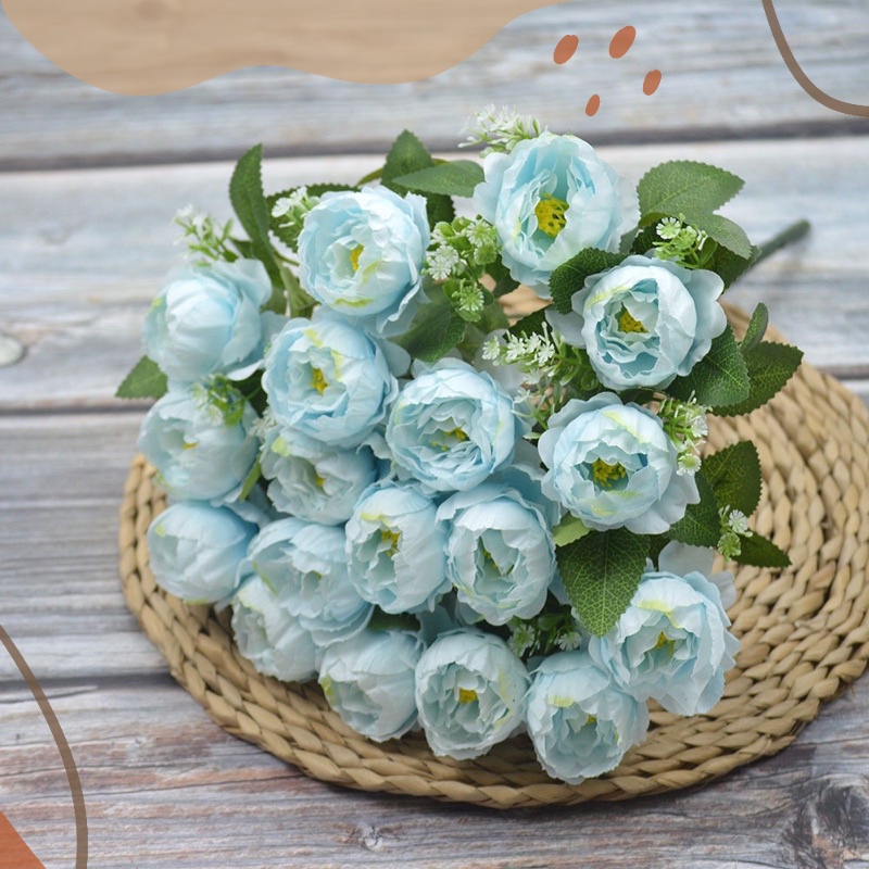 Jual BUNGA PEONY MEKAR 18 BUNGA ARTIFICIAL PERTANGKAI | Shopee Indonesia