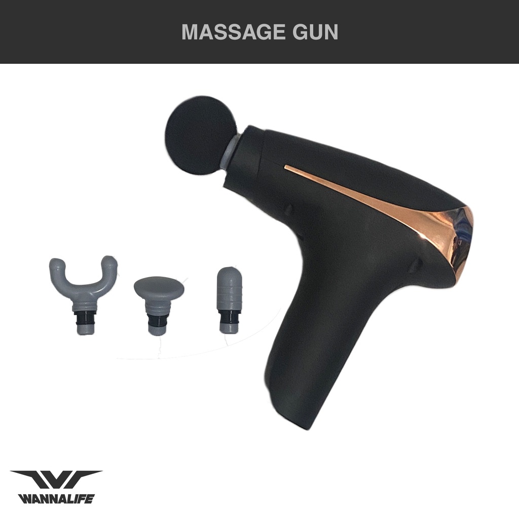 Jual Massage Gun 6 Speed 4 Head Wannalife | Alat Pijat Portable Empat ...