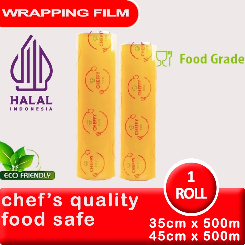 Jual CHEFFY WRAPPING ROLL 35 CM x 500 M, 45 X 500 PLASTIK WRAP MAKANAN ...