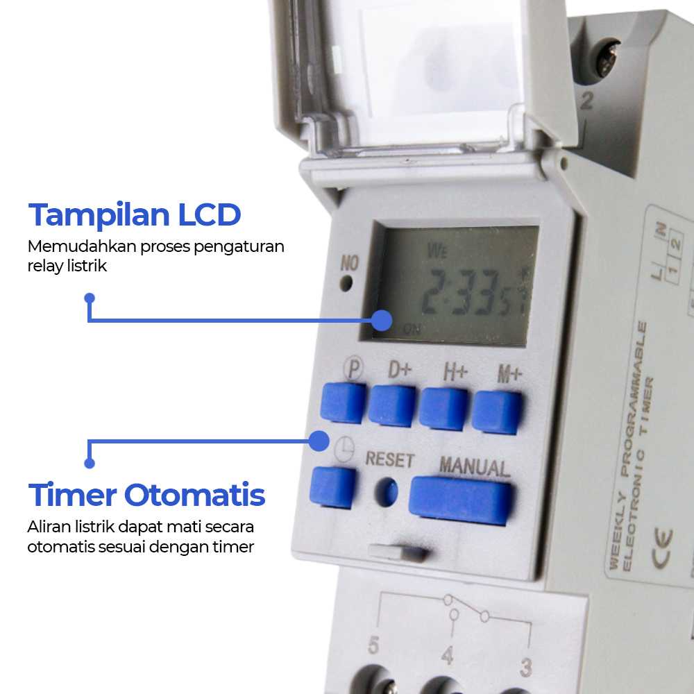 Jual Programmable Digital Timer Switch Relay 20 Program 220v 16a