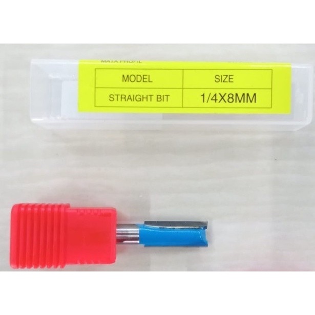 Jual Mata Profil Router Bit AST Straight Bit 1/4 x 3mm,4mm,5mm,6mm,8mm ...