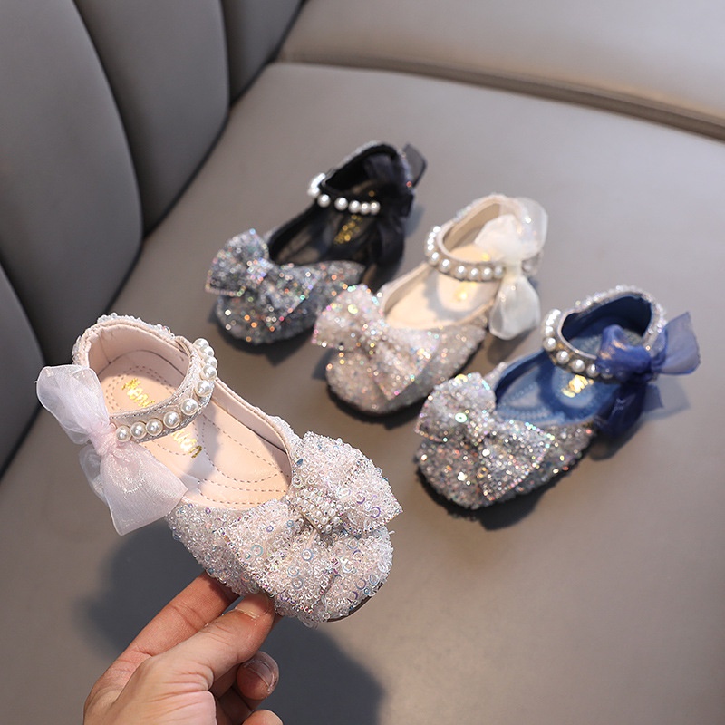 Jual Sepatu Pesta Princess Blink Kristal Pita Mutiara Anak Perempuan ...