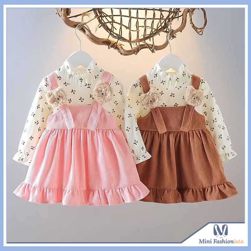 Jual dress anak perempuan import dress bear anak cewek cantik dress ...