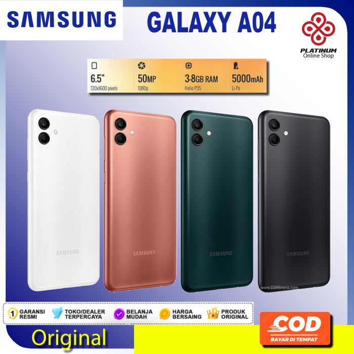 Jual SAMSUNG GALAXY A04 4/64GB (Black) | Shopee Indonesia