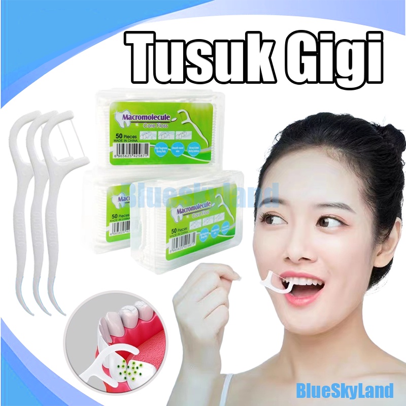 Jual Benang Tusuk Gigi Pembersih Sela Gigi Steril 1 Box Isi 50 LBX ...