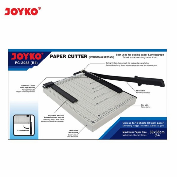 Jual JOYKO Paper Cutter / Pemotong Kertas Ukuran B4 PC-3038 | Shopee ...