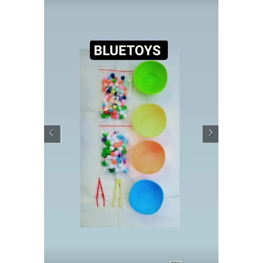 Jual Mainan Montessori Alat Bantu Terapi Wicara Pom-pom 2 Bungkus, 2 ...