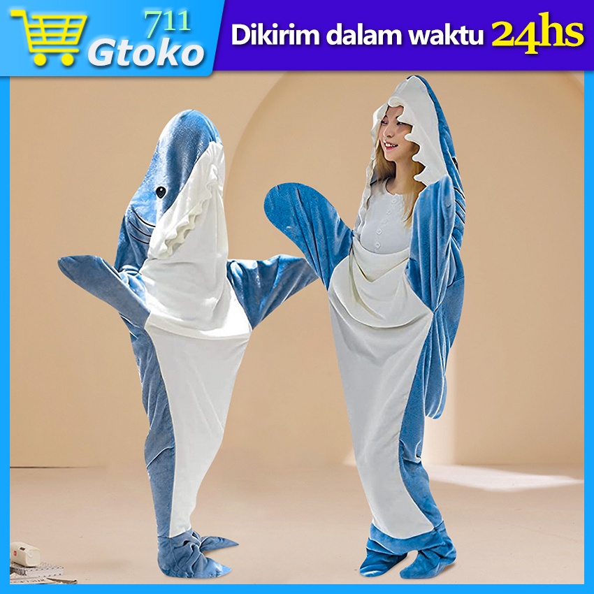 Jual Kostum Onesie Piyama Shark Ikan Hiu Karakter Sleeping Bag Kantong ...
