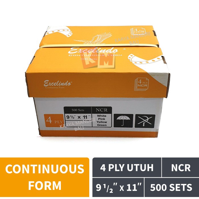 Jual Kertas Continuous Form 4 Ply Full NCR Excelindo 9 1/2 x 11 K4 Utuh ...