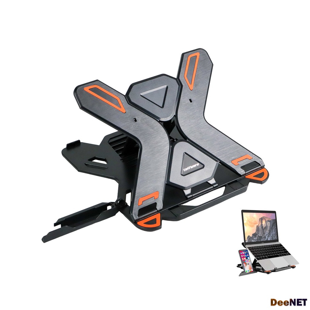 Jual Laptop Stand Adjustable Angle with Smartphone Holder - E5 | Shopee ...