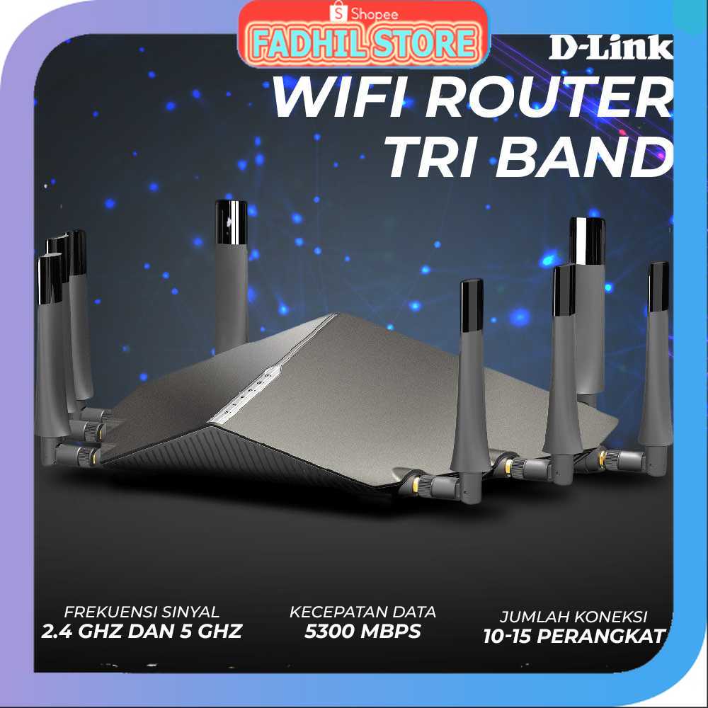 Jual FS - D-Link AC5300 Ultra WiFi Router Tri Band MU-MIMO 2.4/5.0GHz 8 ...