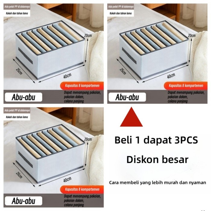 Jual Storage box pakaian dalam kotak penyimpanan baju box baju dilipat ...