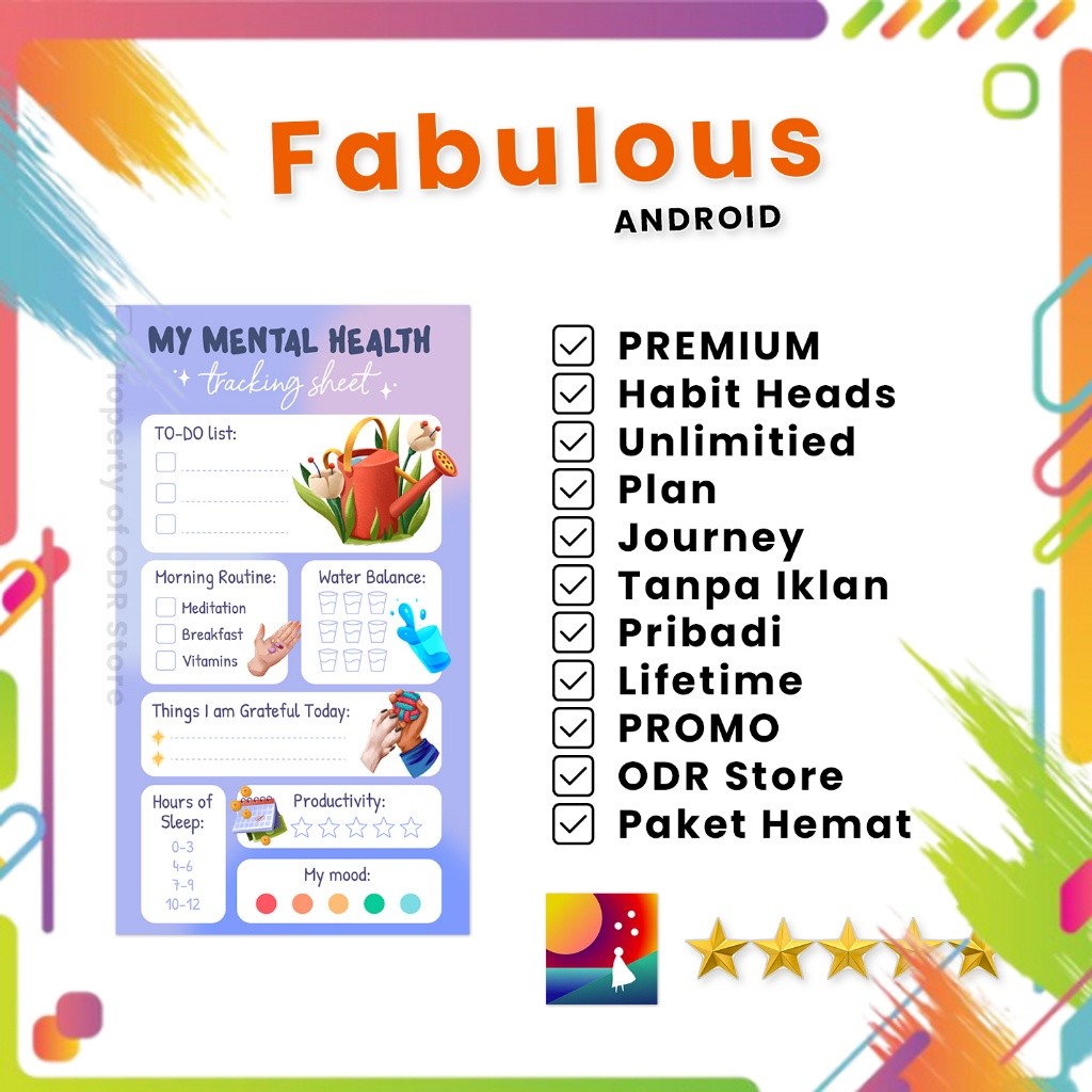 Jual Beli 1 Gratis 1 fabulous lifetime Daily Routine Planner aplikasi ...