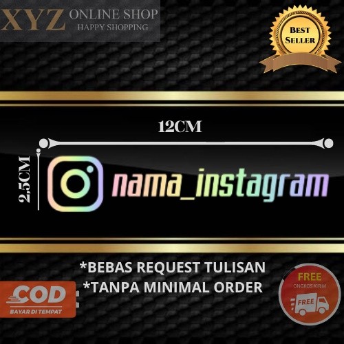 Jual STIKER HOLOGRAM CUSTOM BISA REQUEST!! Sticker Nama Sosmed Hologram ...