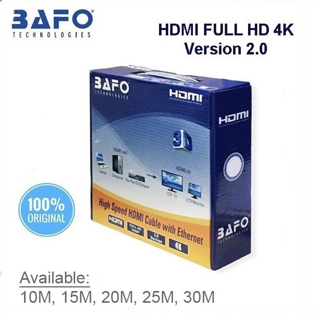Jual Kabel HDMI BAFO 4K Versi 2.0 2 3 5 10 15 20 25 30 40 50 meter m ...