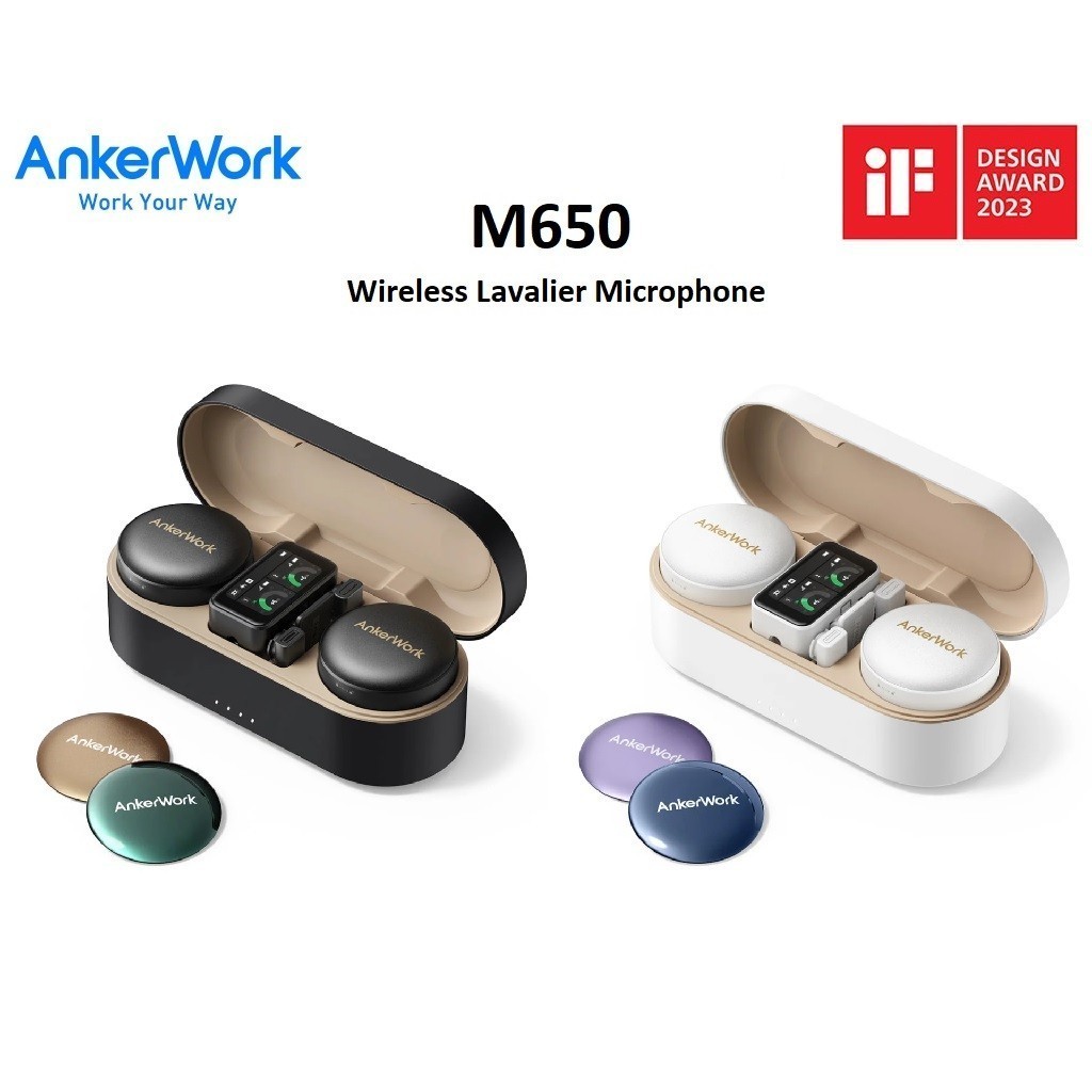 Jual GROSIRUNIK99 ANKER A3320 - AnkerWork M650 Wireless Lavalier Microphone Noise Cancelling ...