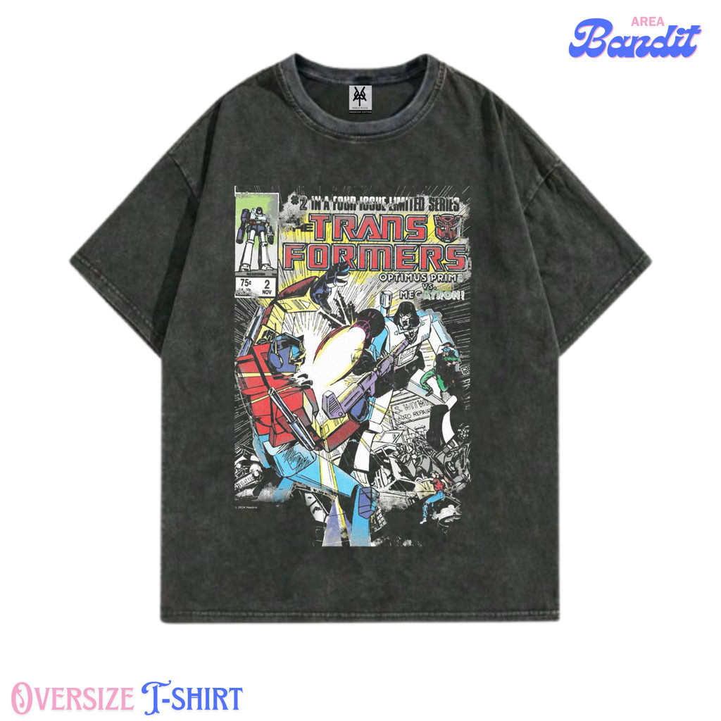 Jual BANDITAREA "Transformers optimus prime vs Megatron" Kaos Oversize ...