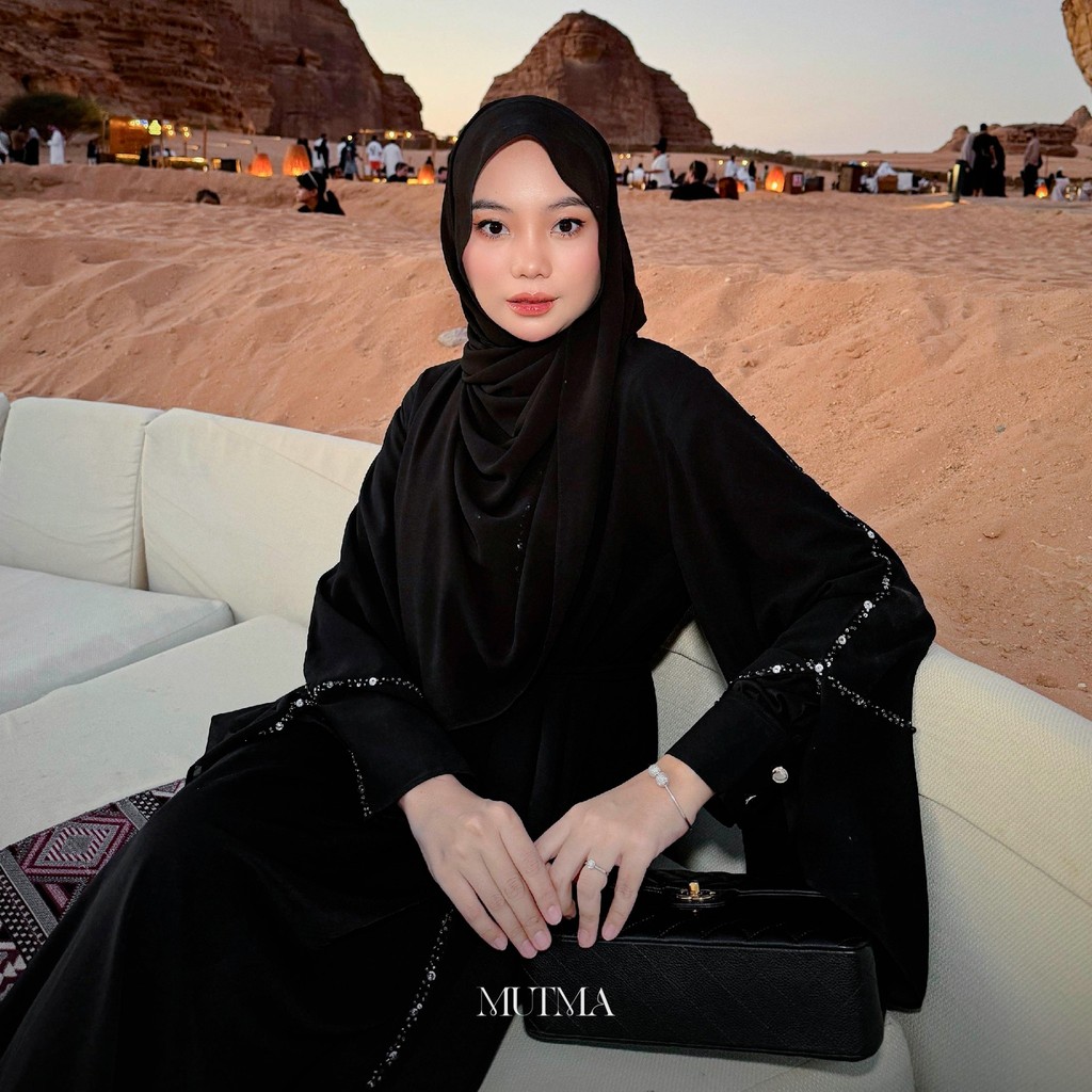 Jual MUTMA-Raudah Abaya OUTER SAJA-Dress Muslim-Haji & Umroh-Ceruty Premium-Payet | Shopee Indonesia