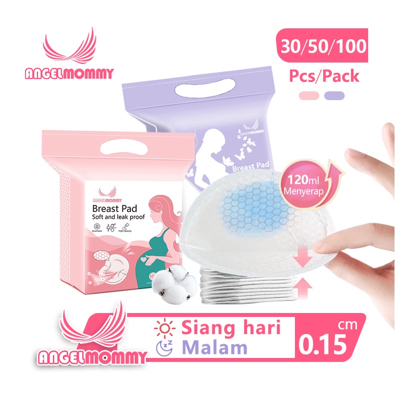 Jual Angel Mommy 100pcs Breastpads Menyusui Penyerap Asi Anti Bocor ...