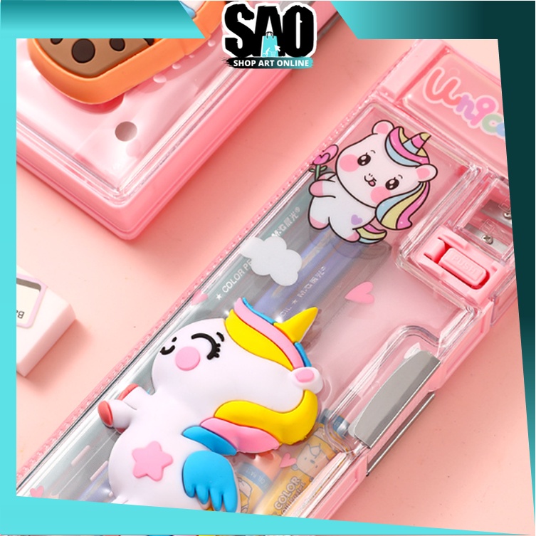 Jual SAO - S5945 Pencil Case Tempat Pensil Lengkap Dengan Peruncing ...